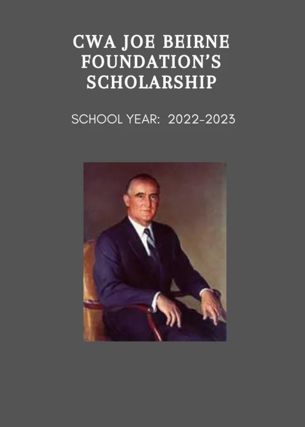 CWA Joe Beirne Foundation’s 2022-2023 Scholarship | CWA District 6